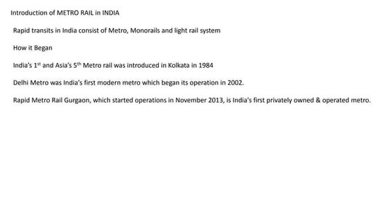 What Are The Advantages Of Metro Rail | PPT