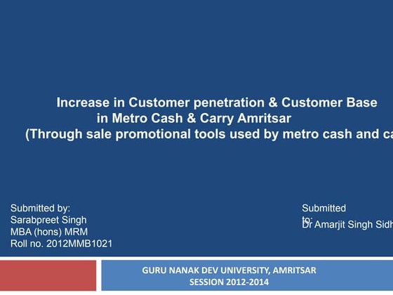 Metro Cash And Carry India | PPT