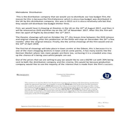 Metrodome distribution | PDF