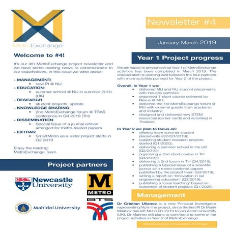 MetroExchange Newsletter #4 | PDF