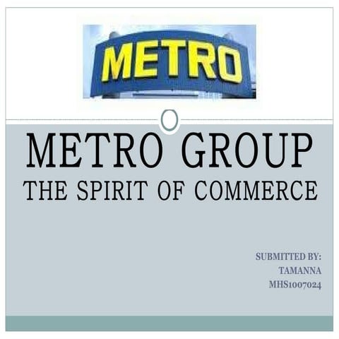Metro group | PPT