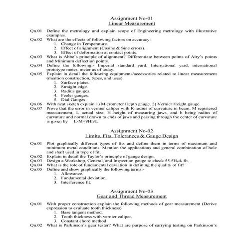 Metrology Assignment Doc