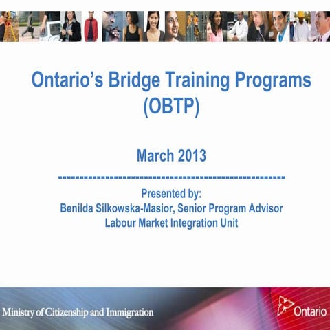 Ontario's Bridge Training Programs | PPTX
