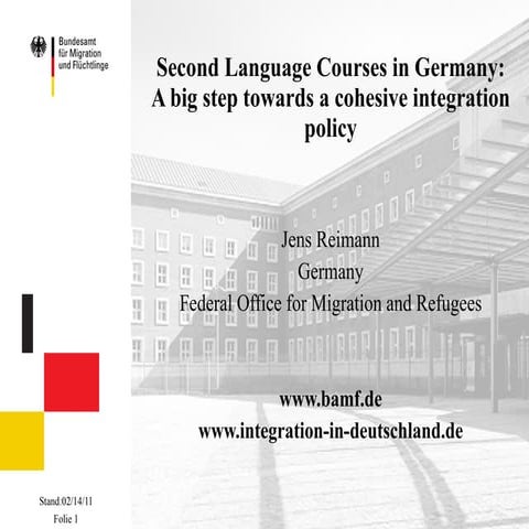 Second Language Courses in Germany: A big step towards a cohesive ...