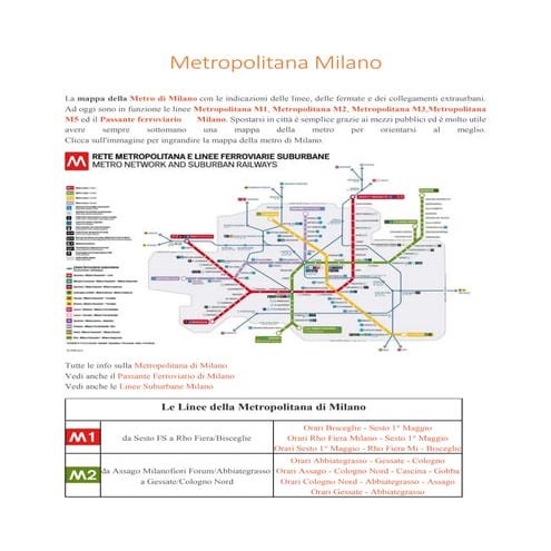 Metropolitana milano | PDF