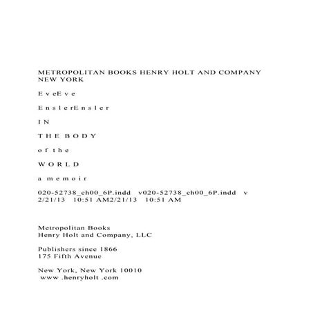 METROPOLITAN BOOKS HENRY HOLT AND COMPANY NEW YORKE v .docx