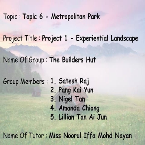 Project 1 - Metropolitan Park | PPTX