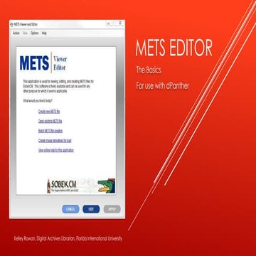 SobekCM Mets Editor for Use with dPanther | PPT