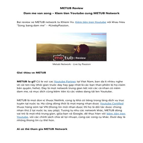 METUB Network Review | PDF