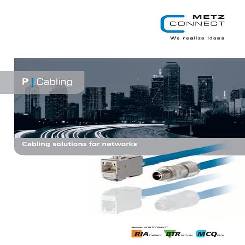 P|Cabling Keystone Catalog: Cabling solutions for networks | PDF