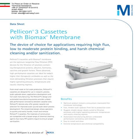 Pellicon 3 biomax membrane | PDF