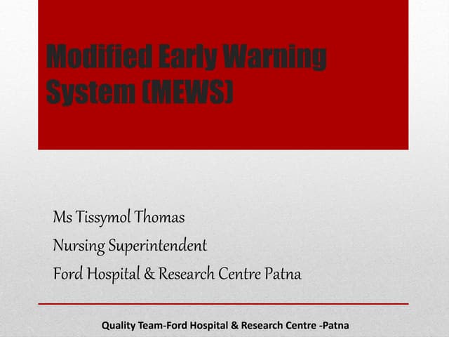 Modified early warning system 362017 | PPTX