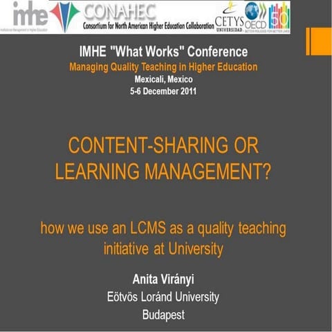 Content-sharing or learning content management | KEY