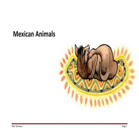 Mexican animals power point | DOCX