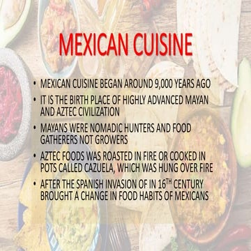 Mexican cuisine | PPTX