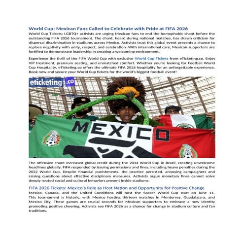 Mexican Fans Called to Celebrate with Pride at FIFA 2026.docx