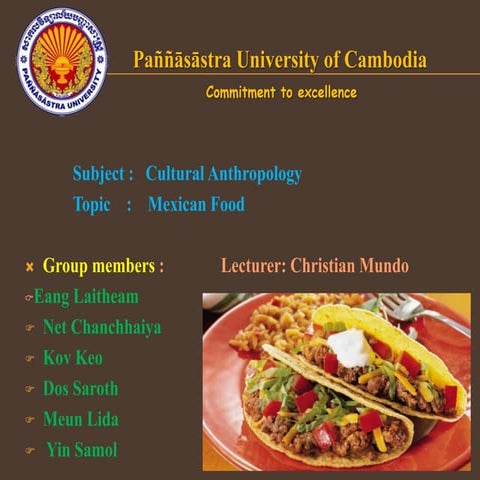 Mexican cuisine presentation | PPTX