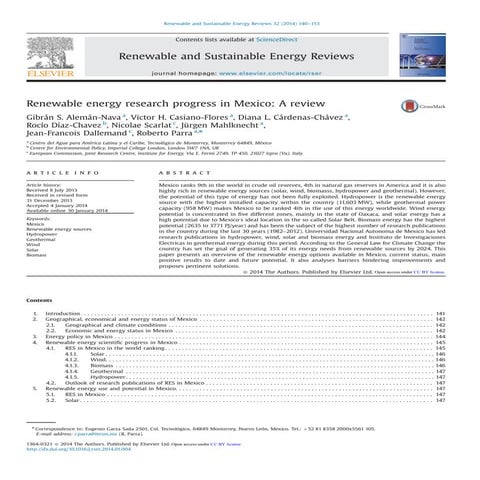Mexico Renewables Potential- Academic Paper | PDF