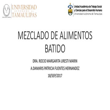 Mezclado de alimentos | PPTX