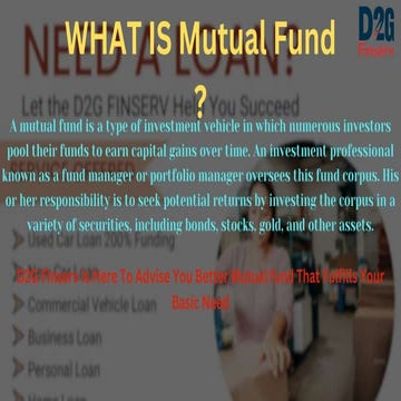 D2G Finserv Advises For Mutual Fund | PPT