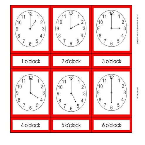 Mf 5 clocks - 3 part cards | PDF