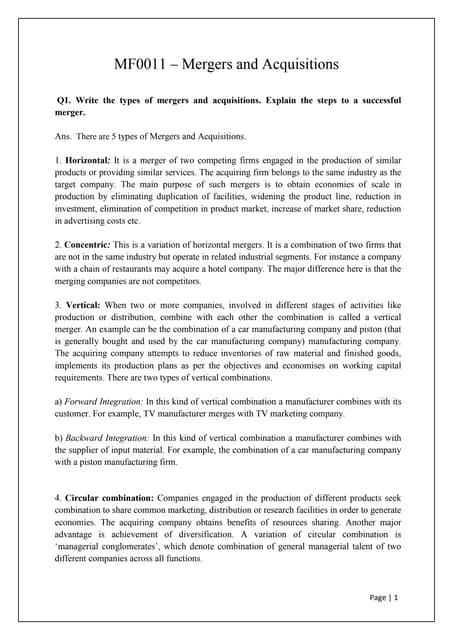 Merger theories | PPTX