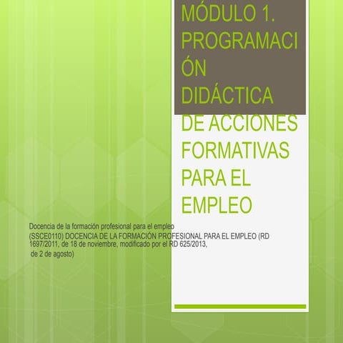 Mf1442 3 programación didáctica de acciones formativas para el empleo ...