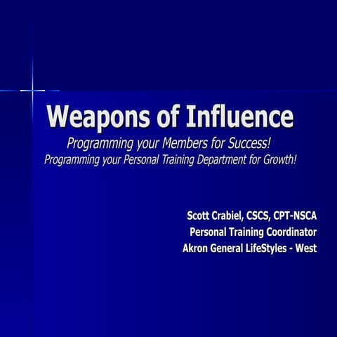 Mfa Weapons Of Influence | PPT