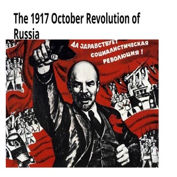 The October Revolution of 1917 Grade 11 lesson | PPTX