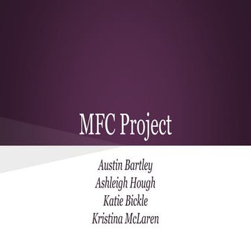 Mfc presentation | PPTX