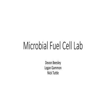 Microbial Fuel Cell | PPTX