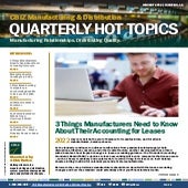 CBIZ Quarterly Manufacturing & Distribution “Hot Topics” Newsletter ...