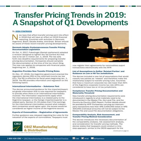 transfer pricing memo | DOCX