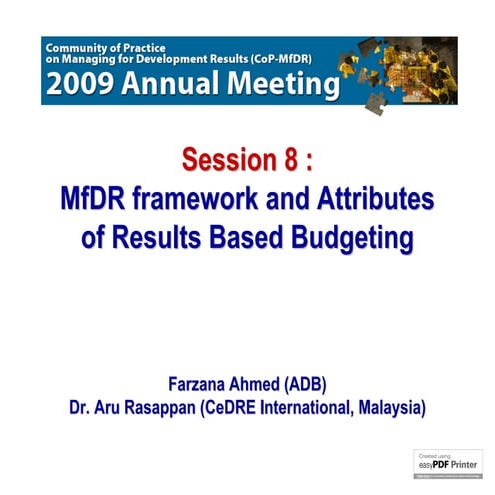 MfDR Framework | PDF