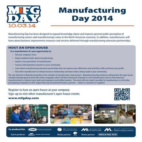 Manufacturing Day 2014 - Marketing Flyer | PDF