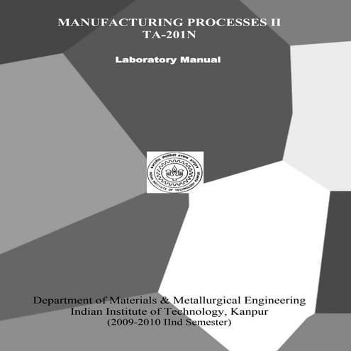 Mfg lab manual | PDF