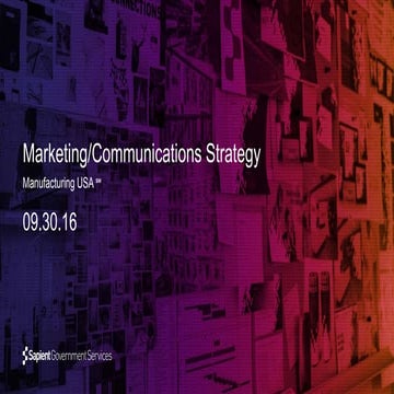 Marketing/Communications Strategy | PPT