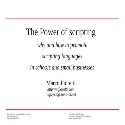 The Power of scripting | PDF