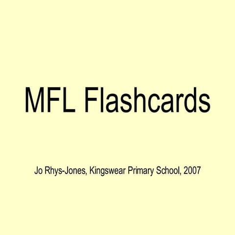 Mfl Flashcards | PPT