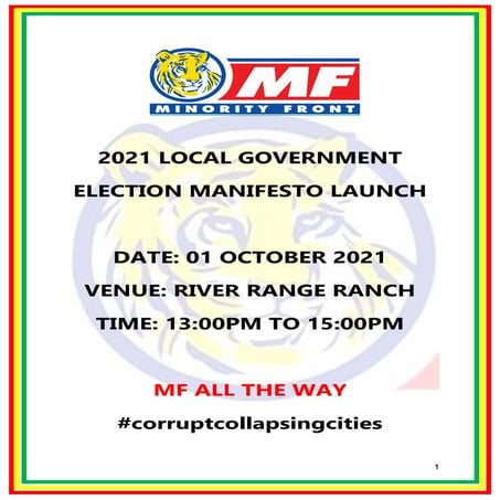 MF leader LGE Manifesto Speech 2021 | PDF