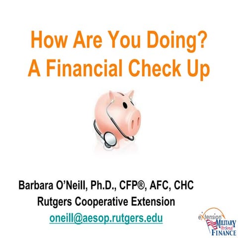 How Are You Doing? A Financial Check-Up-11-13 | PDF | Home Utilities ...