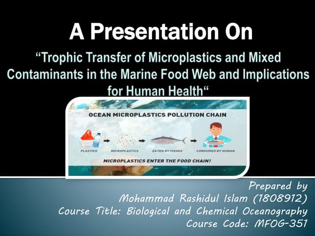 Microplastic Pollution - Presentation | PPTX