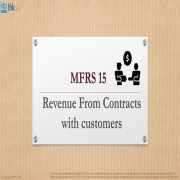 MFRS15 Revenue from contracts with customers | PPTX