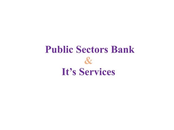 Presentation on state bank of india | PPTX