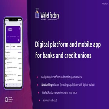 Digital platform and mobile app for banks and credit unions | PDF