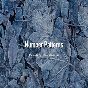 Number Patterns 1 Lesson | PPT