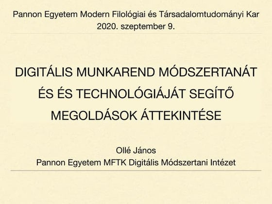 Innovatív oktatás-módszertan tradicionális képzési környezetben | PPT