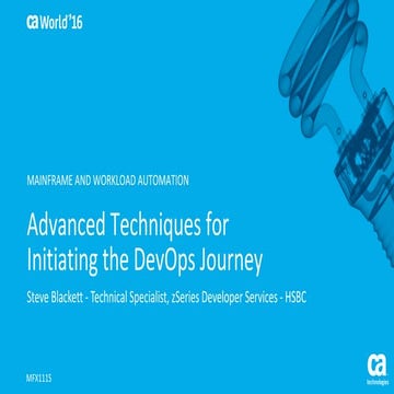 Advanced Techniques for Initiating the DevOps Journey | PPT