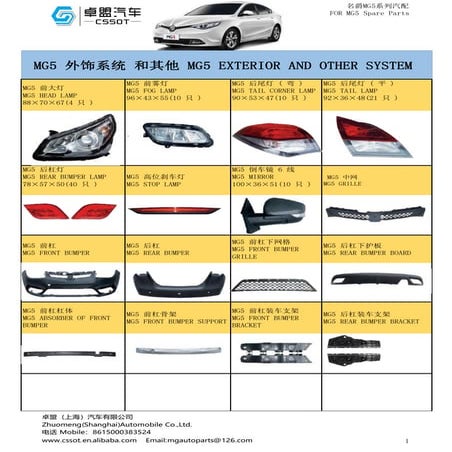 SAIC Mg5 catalog | PDF