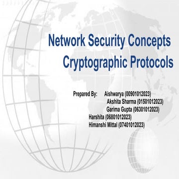 Network security concepts cryptographic protocols | PPTX